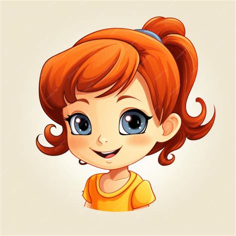 Premium Ai Image Cartoon Girl With Red Hair And Blue Eyes