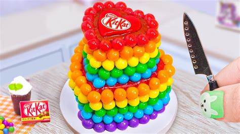 Rainbow Chocolate Cake 🌈 Perfect Miniature Rainbow Chocolate Cake
