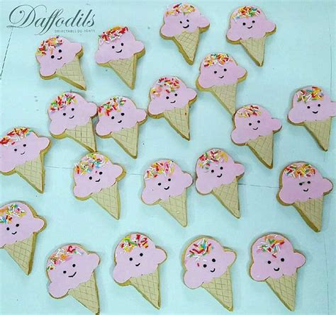 Ice Cream Shaped Cookies For Mishas Birthday Party Shahid Kapoor