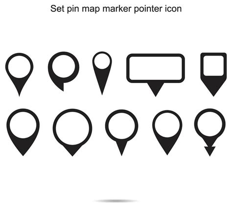 Set Pin Map Marker Pointer Icon Vector Illustration 29341552 Vector