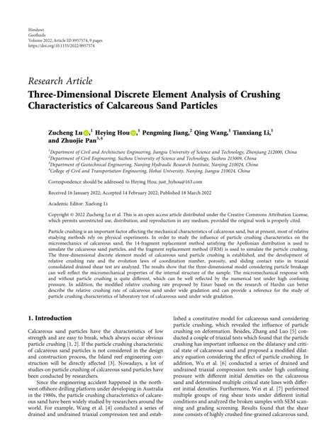 pdf three dimensional discrete element analysis of crushing