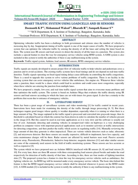Smart Traffic System Using Loadcells And Ir Sensors Pdf