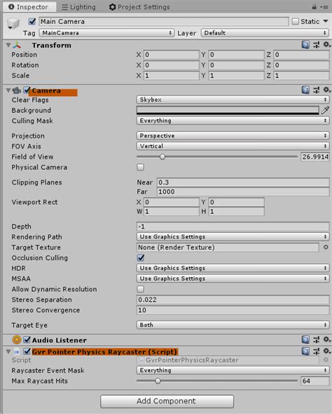 Unity Game Engine Physics Raycast Not Working With Google Cardboard Google Vr Stack Overflow