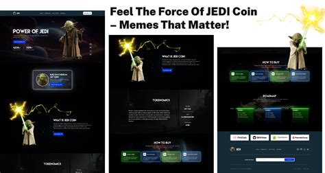 Jedi Meme Coin Html And Tailwind Css Website Template
