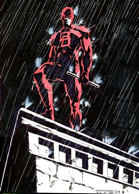 Daredevil In The Rain By Enzoacunzo On Deviantart