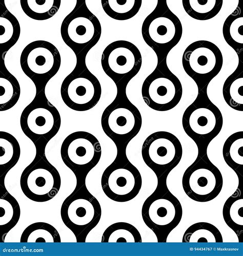 Seamless Curved Shape Pattern Vector Illustration