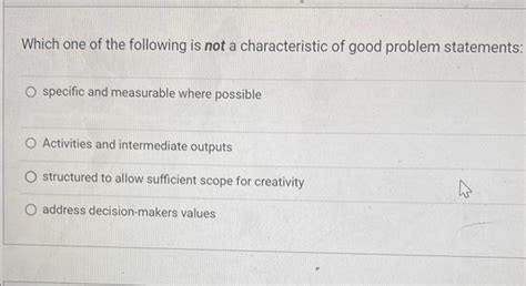 Solved Which One Of The Following Is Not A Characteristic Of Chegg