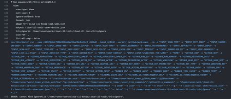 unable to pass trivyignore file downloaded on runner to trivy action