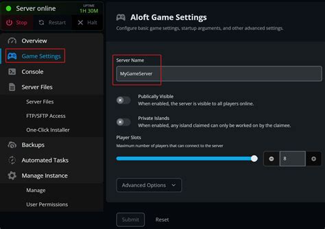 How To Create An Aloft Game Server Aloft Knowledgebase Article