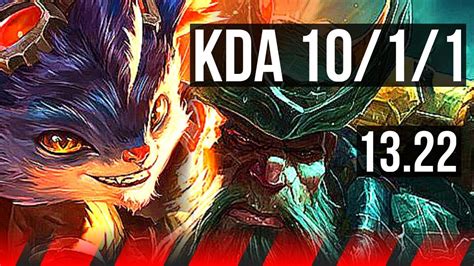 RUMBLE Vs GANGPLANK TOP 7 Solo Kills 10 1 1 1 8M Mastery 600