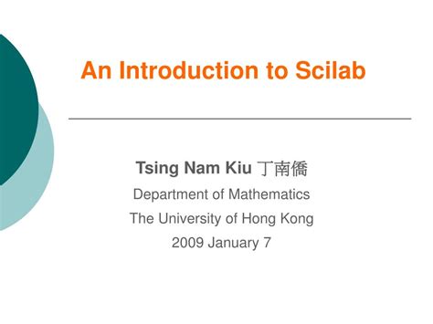 Ppt An Introduction To Scilab Powerpoint Presentation Free Download