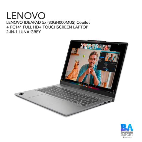 Lenovo Ideapad X Gh Mus Copilot Pc Full Hd Touchscreen Laptop In Luna Grey