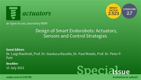 Actuators Mdpi On Linkedin Specialissue Robotics Medicalinstruments Miniuturisation Actuator