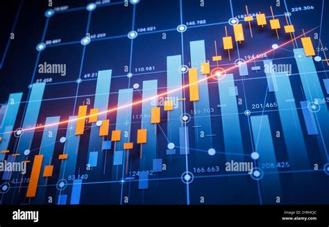Statistical Graph With Business Finance Concept 3d Rendering 3d