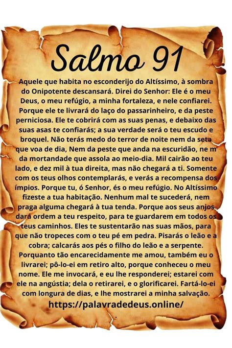 Salmo 91 Sob a Sombra do Altíssimo Clique para Ouvir Oração do dia