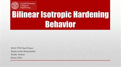 PPT Bilinear Isotropic Hardening Behavior PowerPoint Presentation Free Download ID
