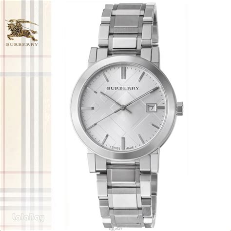 Burberry 남성시계 버버리 남녀공용 시계 더시티 실버 체크 38mm Bu9000 메탈밴드 관세포함 원래 명품은 필웨이