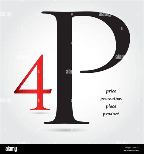 spezielle Marketing-Mix - design 4 P Stock-Vektorgrafik - Alamy