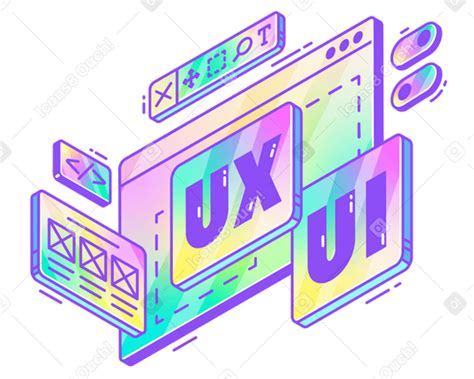 lettering ux ui with toolbar and web design interface text png svg