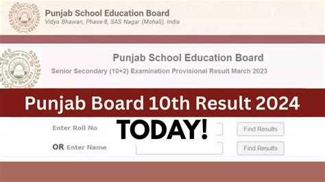 Pseb 10th Result 2024 Today Download Punjab Board Class 10
