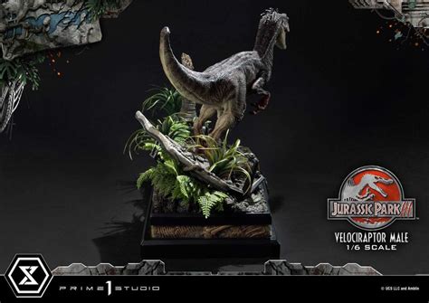 16 Sixth Scale Statue Velociraptor Male Jurassic Park Iii Legacy