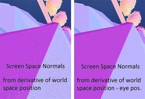 avoiding precision issues when generating face normals in pixel shader