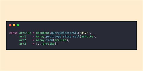 Js Array From An Array Like Object