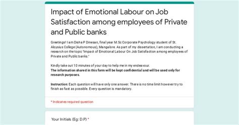 Disha P Dinesan On Linkedin Impact Of Emotional Labour On Job