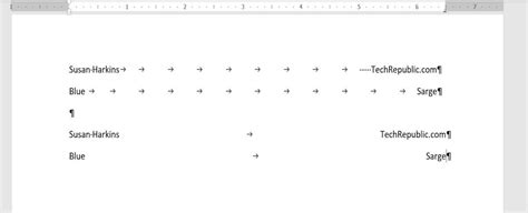 How To Align Content To The Left And Right On The Same Line In A Word Document Techrepublic