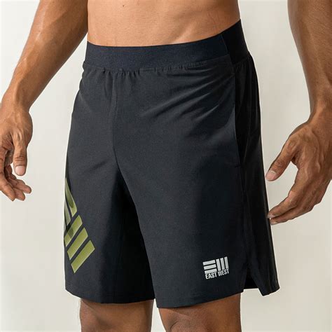 Mens Flow Zero Shorts Black Olive East West Fitness