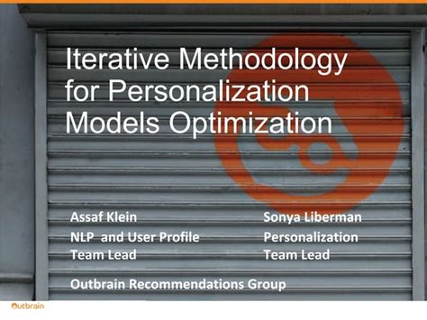 Iterative Methodology For Personalization Models Optimization Ppt