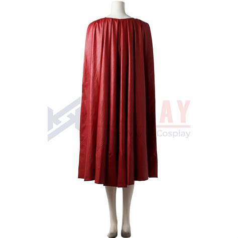 Supergirl Cosplay Suit Female Superhero Artificial Leather Costume