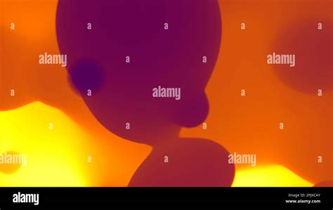 Purple Fantastic Gentle Meta Objects In Space Of Gold Orange Bokeh Light Abstract 3d