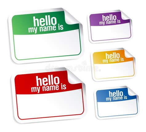Empty Name Tag Stock Illustrations 6 176 Empty Name Tag Stock