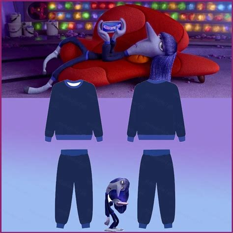 Siy7 Inside Out 2 Anxiety Embarrassment Ennui Envy Bing Bong Coat Pants
