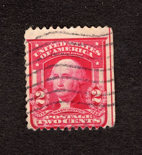 US Postage Stamp 2 Cent Washington 1903 319F Color Lake Used Rare Etsy