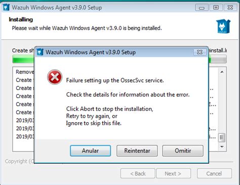 Windows Agent Update Fails When Trying To Start Ossecsvc Service