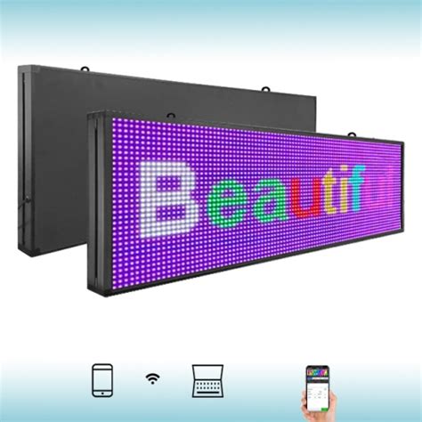 LED Scrolling Sign Programmable Message Board SMD Full Color Display For Advertising And Business