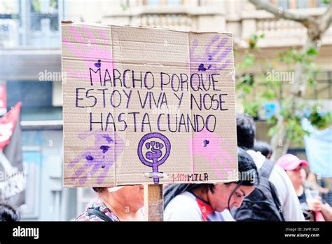 Buenos Aires Argentina March 8 2024 International Feminist Strike