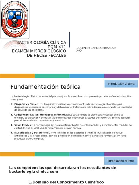 Estudio Microbiologico De Heces Fecales Pdf Diarrea Microbiología