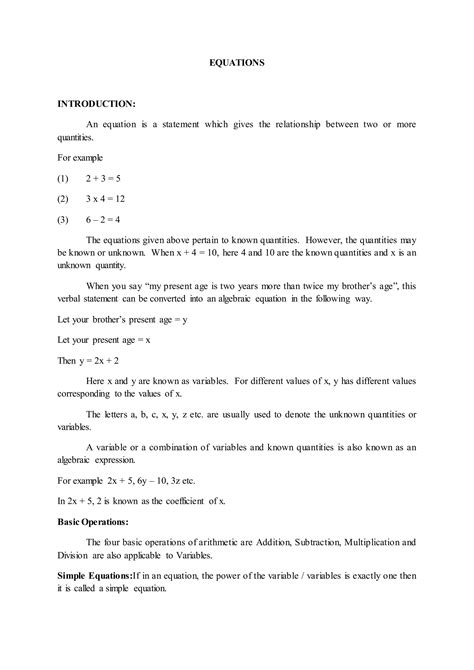 Linear Equations Pdf