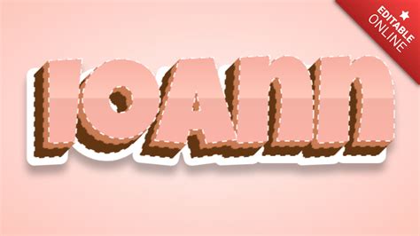Ioann Biscuit Cake 3d Text Effect Generator