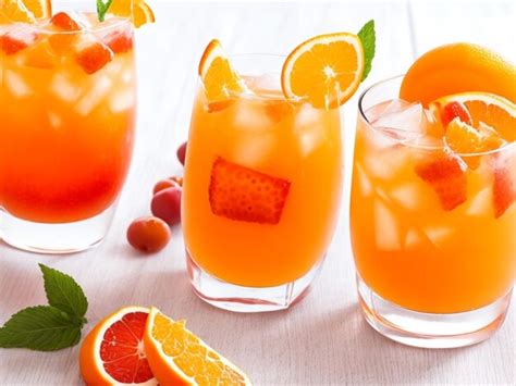 Premium Ai Image Splashes Composition Of Fruits And Glasses Of Juice