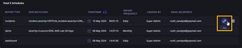 Report Schedule Product Documentation
