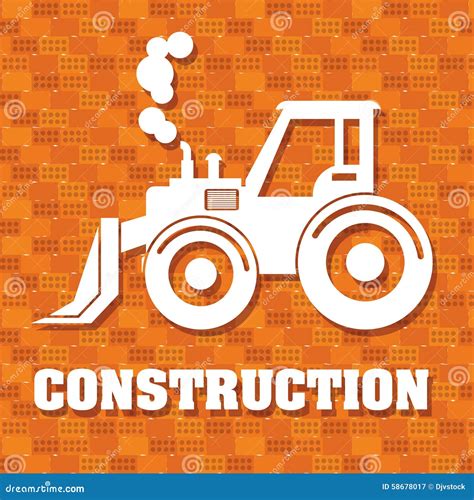 Construction Machinary Design Stock Vector Illustration Of