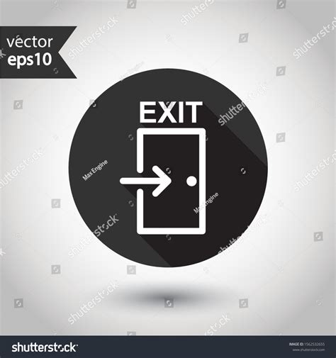Exit Icon Door Vector Icon Door Stock Vector Royalty Free Shutterstock