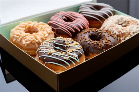 creative edit donuts in package presented with enhanced visual appeal