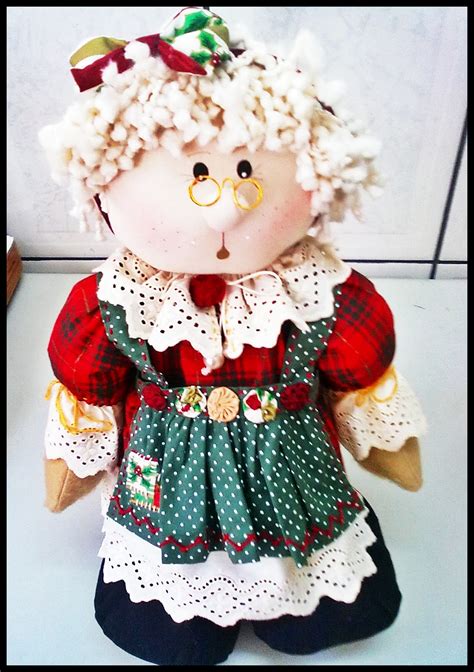 Vó Vana Artesantos Boneca De Pano Mamãe Noel