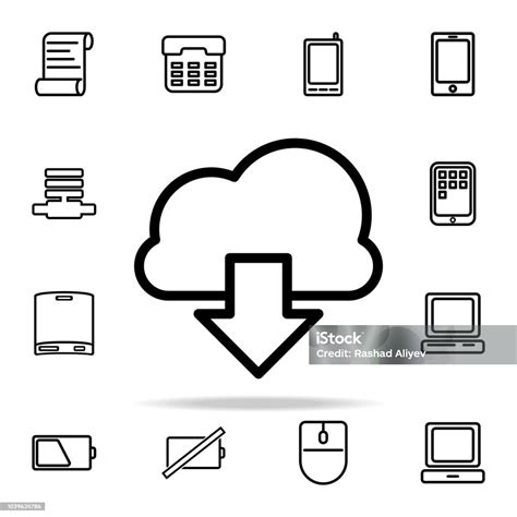 雲のアイコンからアンロードしますweb とモバイルの Web アイコンの普遍的なセット つながりのベクターアート素材や画像を多数ご用意