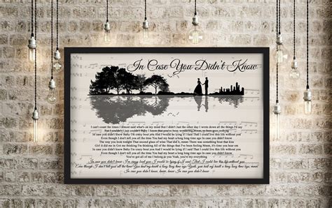 Brett Young In Case You Didnt Know Lyrics Poster Etsy